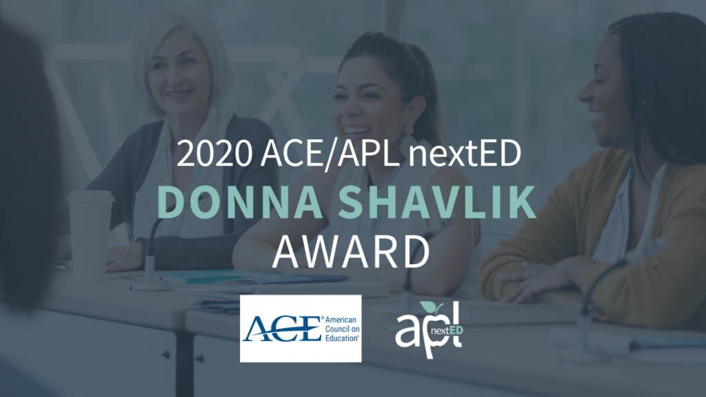 2020 ACE/APL nextED Donna Shavlik Award | APL nextED 2020 ACE/APL nextED Donna Shavlik Award | APL nextED